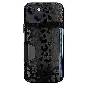 Velvet Caviar Compatible with iPhone 13 Wallet Case for Women - Credit Card Holder Slot - Cute Slim & Protective Wallet Phone Cases [8ft. Drop Tested] - Black Leopard