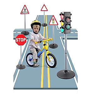 ARTFILIF Simulation Traffic Light Toys Traffic Signal Model Children Traffic Light Toys Children's Educational Toys (A)