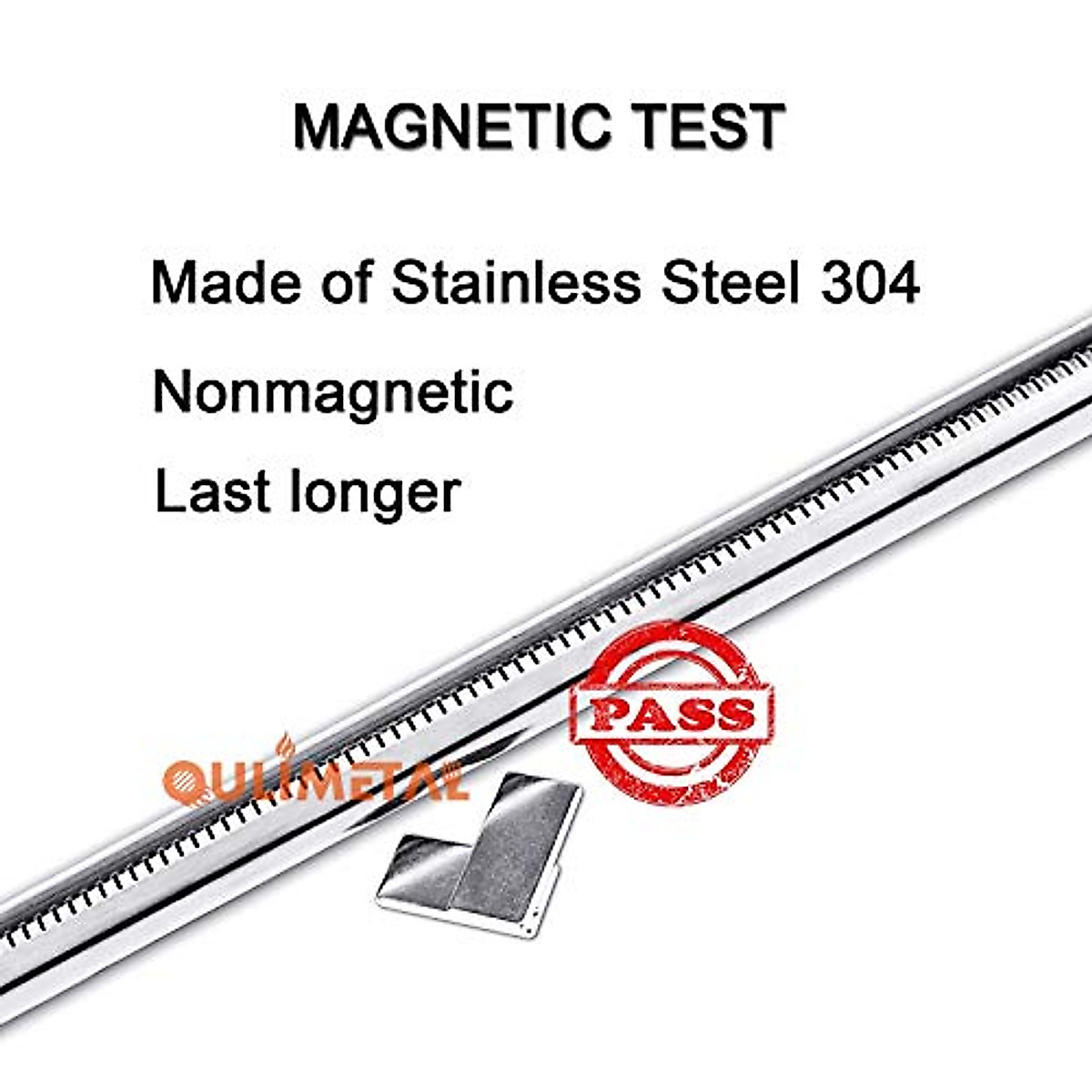 QuliMetal 7639 Cooking Grates and and 69787 Grill Burner for Weber Spirit I and II 300 Series Grills with Front Controls