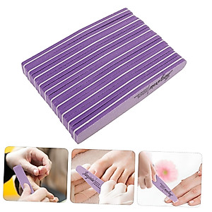 Beaupretty Manicure Pedicure Set Nail Buffer Strip Nail File: 10pcs Manicure Sponge File Double Sided Nail Buffing Block Salon Pedicure Polisher File for Men Women Purple Nails Set