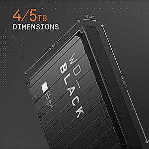 WD_BLACK 5TB P10 Game Drive - Portable External Hard Drive HDD, Compatible with Playstation, Xbox, PC, & Mac - WDBA3A0050BBK-WESN
