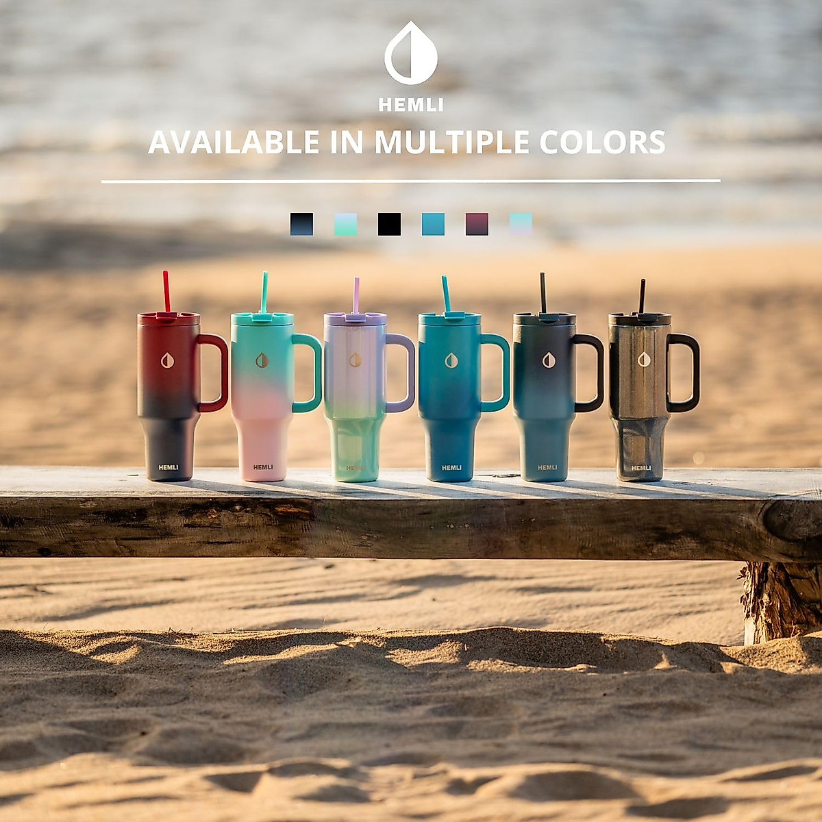 40 Oz Tumbler with Handle and Straw, Insulated Tumbler with Leakproof 2-in-1 Lid and Straw, Reusable and Portable Water and Coffee Stainless Steel Travel Mug, Vacuum Insulated (Iridescent)