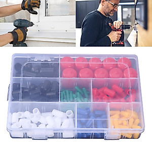 Upgraded Rubber End Caps with Storage Slip Resistant Protectors Rubber Caps Set for Screws & Round Tubes