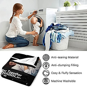 Personalized Spotify Code Music Blanket,Customized Blankets with Photos for Couples Lover, Custom Flannel Blankets Using Photos of Family, Friends, Dog, Cat Or Pet, Birthday Valentines Gifts