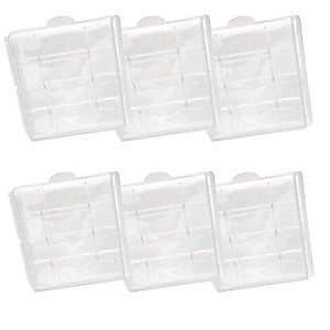 Battery Storage Case for AA/AAA, Battery Holder Box (6Pack Clear)