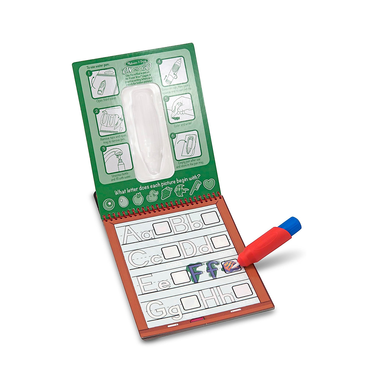 Melissa & Doug On the Go Water Wow! Reusable Water-Reveal Activity Pad - Alphabet - FSC Certified