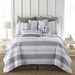 Levtex Home Freeport Decorative Pillow (12x24in.) - Fish - White and Grey