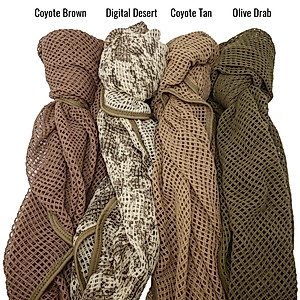 Arcturus Sniper Veil | Tactical Scarf to Camouflage Your Neck, Face & Head | 100% Cotton - 48" x 40" (Olive Drab)