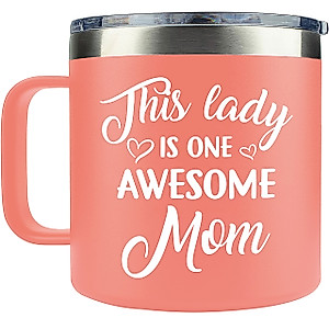 ZAZIKE Mothers Day Gifts for Mom, Women, Wife - Mothers Day Gifts from Daughter, Son - Gifts for Mom from Daughter, Son, Kids - Mom Gifts, Birthday Gifts for Mom, Mom Birthday Gifts, Mom Mug 14 Oz