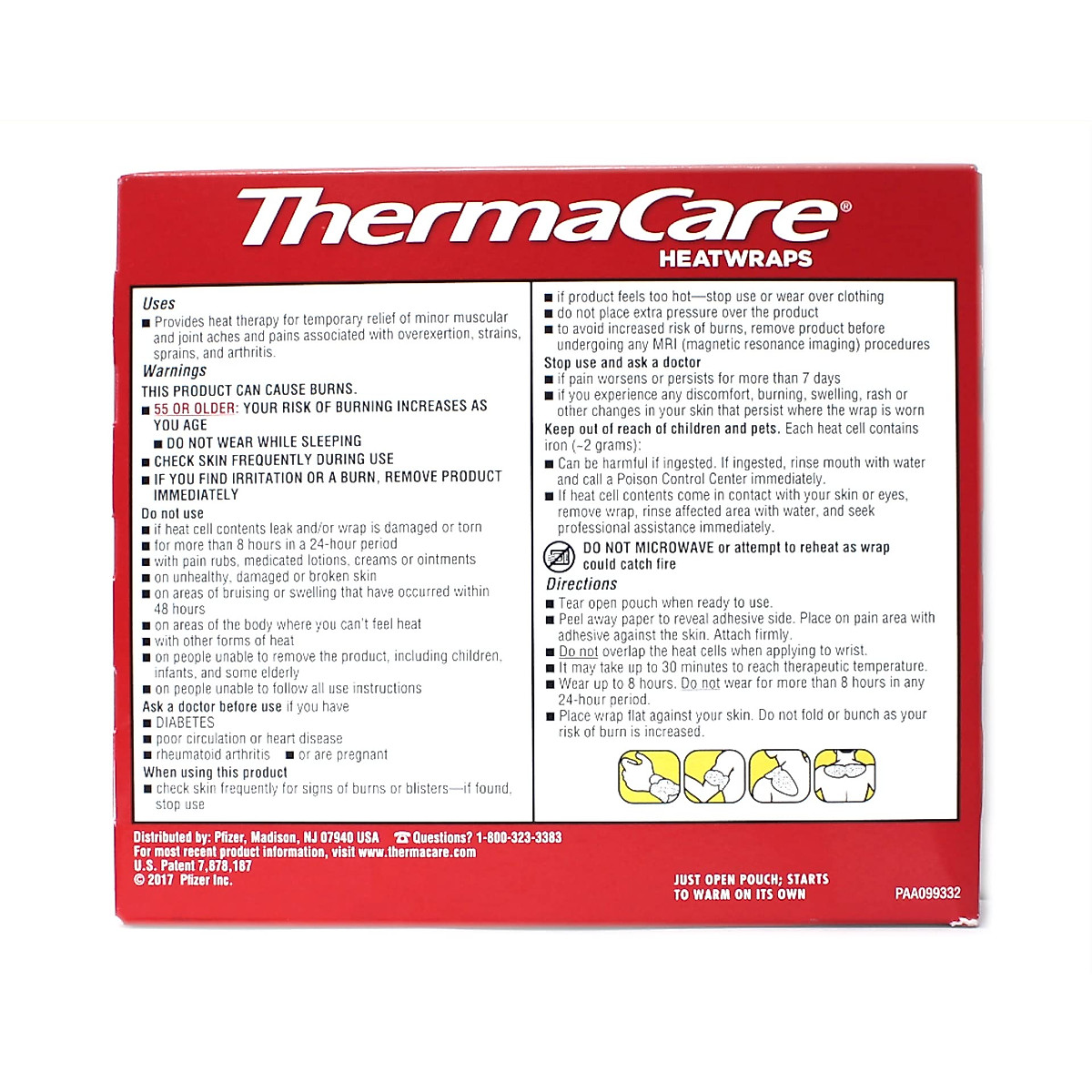 ThermaCare HeatWraps Neck, Wrist & Shoulder - 3 ct, Pack of 3