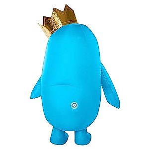 Spirit Halloween Fall Guys Kids Blue Inflatable Costume | Gaming Costumes | Funny Costumes | Fan Operated