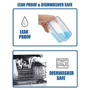 Tauno Clear Food Storage Containers with Lids, BPA Free Plastic Food Containers, Reusable Meal Prep Containers Food Containers for Lunch Boxes, 38 Cup /10 Quart Total, 12 Pack