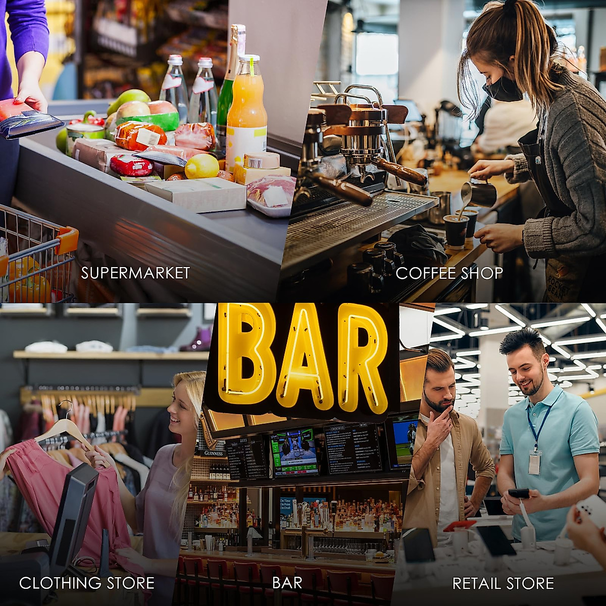 NUCOUN Receipt Printer VCP-58PLUS 58mm Thermal POS Receipt Printer, RS-232 Serial & Cash Box Interface,Connect VC-7 VC-3 Money Value Counter with RS-232 Cable