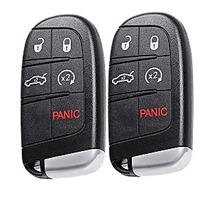 NPAUTO 2-Pack Key Fob Replacement for Chrysler 300 Dodge Charger 2011-2018 | Challenger 2015-2018 | Dart 2014-2016 | Durango 2014-2020 Keyless Entry Remote Car Smart Key Fob (M3N-40821302, 433MHz)