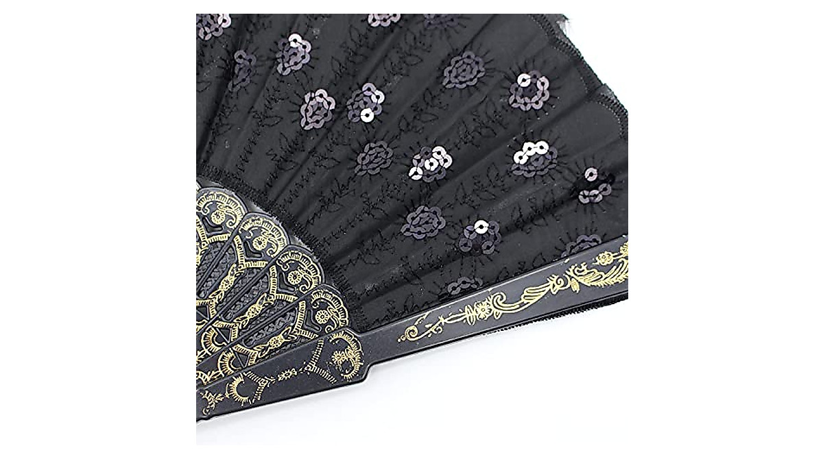 Hithop Hand Fan - Elegant Folding Fabric Fan for Dancers & Events