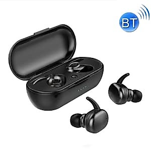 Y30 Wireless Bluetooth Headset 5.0 in-Ear Mini Earphone,Color Black