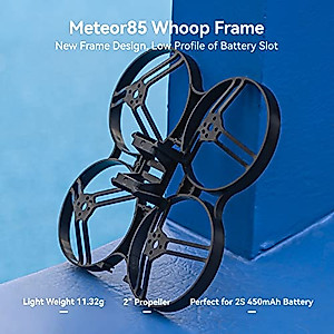 BETAFPV Meteor85 2S Brushless Whoop Drone Quadcopter for FPV Freestyle Flight Indoor Outdoor Fly Up to 7 Minutes with F4 1S 12A AIO Flight Controller 1103 11000KV Motor 2015 2-Blade Propeller-Frsky