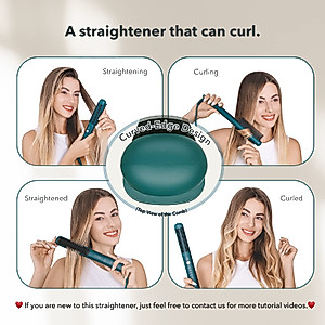 Hair Straightener Brush, Zao's Selection Ceramic Electric Straightening Comb for All Hair Types and Wigs, Less Damage & Easier-to-Use Hot Tool Than Flat Irons