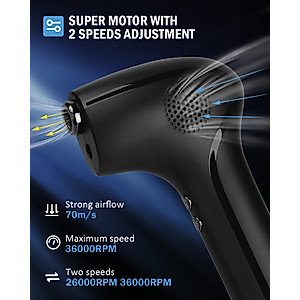 Compressed Air Duster, Electric Air Blower for Computer Cleaning, Portable Replaces Canned Air, Cordless Rechargeable 36000RPM Keyboard Cleaner, Gifts for Men