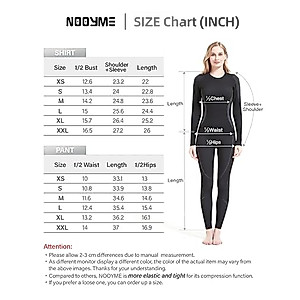 NOOYME Thermal Underwear for Women Base Layer Women Cold Weather,Long Johns for Women