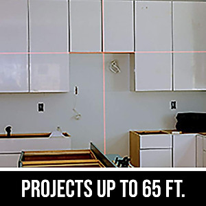 SKIL 65ft. 360° Red Self-Leveling Cross Line Laser Level with Horizontal and Vertical Lines Rechargeable Lithium Battery USB Charging Port, Compact Tripod & Carry Bag Included - LL932201