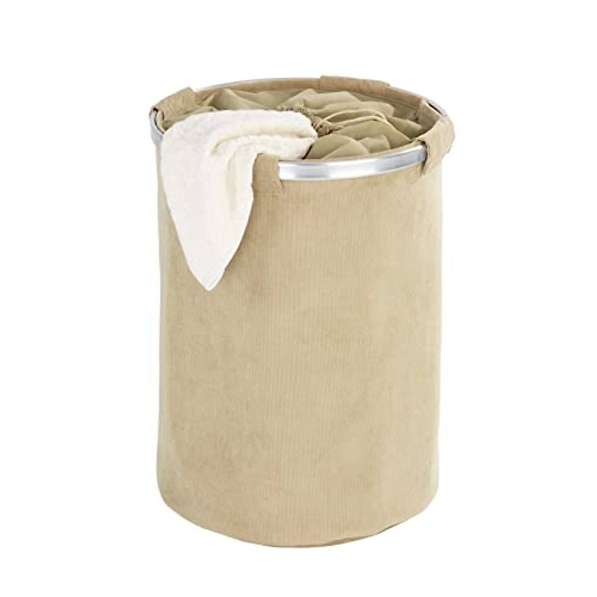 WENKO 62086100 Cordoba Basket, Sorter with Lid, Bin, Beige Laundry Hamper