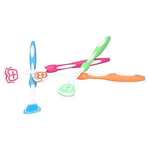 Tongue Cleaner for Adults Kids 4pcs Plastic Tongue Scraper Travel Portable Tongue Brush for Oral Care, Freshen Breath, Fight Bad Breath