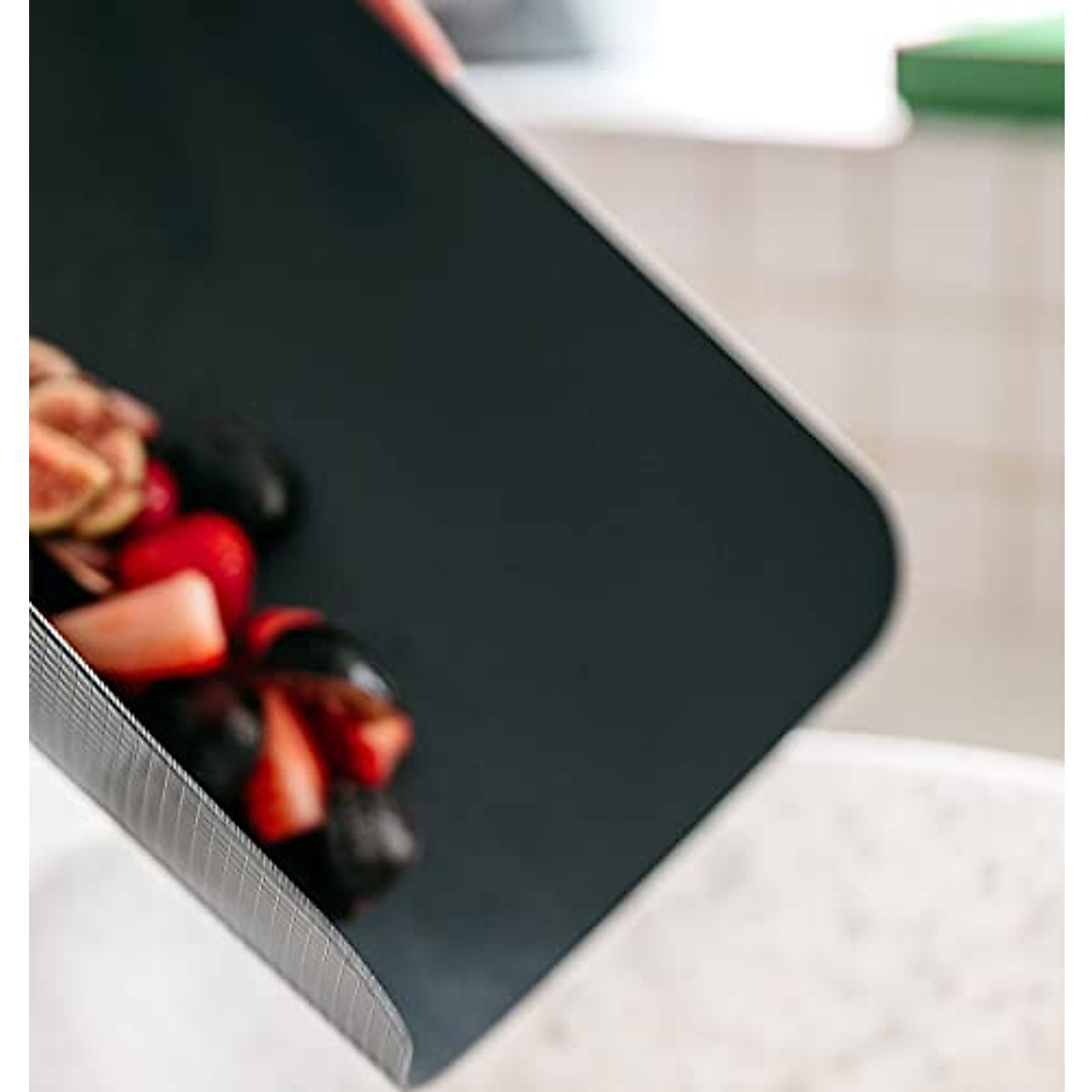 Dexas Heavy Duty Grippmat Flexible Cutting Board Set of Four, 5.5 x 8, Gray, Red, White, Green