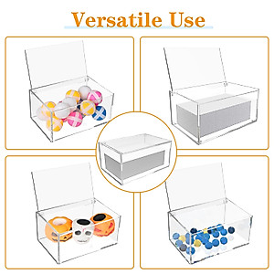 Sohalejr Dryer Sheet Holder Sheets Container Transparent 5 mm Thickness Acrylic Box with Lid Clear Dryer Sheet Dispenser for Laundry Organization and Storage Laundry Room Decor