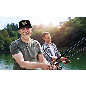 NewEleven Dad Gifts from Daughter Son - Fishing Gifts for Men, Dad, for Fisherman, Dad - Birthday Gifts for Men, Father, Husband - Funny Fishing Trucker Hat