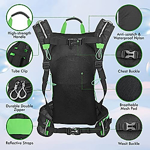 Zacro Hydration Pack Backpack with Water Bladder - Lightweight Hydration Backpack and 2L Hydration Bladder, Running Water Backpack for Outdoor Hiking, Running, Cycling, Camping, Climbing or Commuting