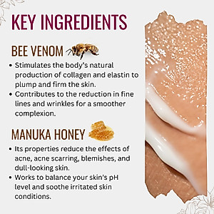 Natural Bee Venom Face Lift Treatment Cream with Active Manuka Honey, Shea, Cocoa Butter, and Jojoba – Nature’s Most Powerful Solution!