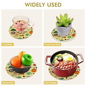 Cartoon Kitchen Ware Utensils Trivets for Hot Pots and Pans Trivet Pot Holders Heat Resistant Mat Absorbent Hot Pot Holder for Dinner Table Decor Apartment Essentials Set of 2