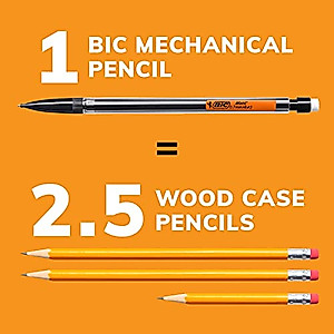 BIC Xtra-Smooth Mechanical Pencils With Erasers, Medium Point (0.7mm), Bulk Mechanical Pencils for School or Office Supplies, 40 Count (Pack of 1)