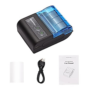 Portable Mini Thermal Printer 2 inch Wireless USB Receipt Bill Ticket Printer with 58mm Print Paper Compatible with iOS Android Windows for Restaurant Sales Retail