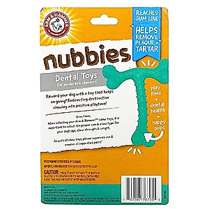 Arm & Hammer Ora-Play T-Bone Dental Chew Toy for Dogs | Best Dog Chew Toy For the Toughest Chewers | Reduces Plaque & Tartar Buildup Without Brushing, Peanut Butter Flavor