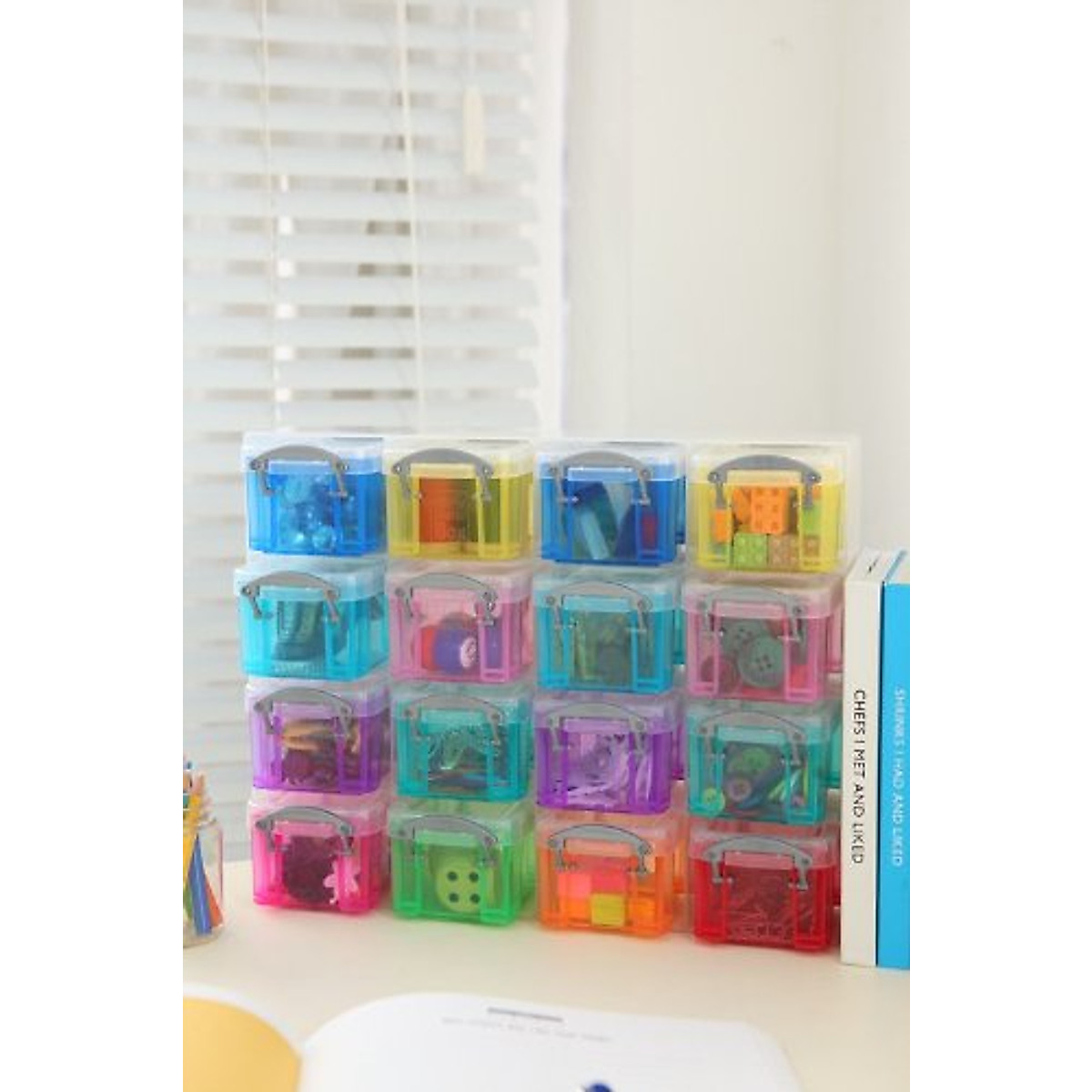 Really Useful Box 16x0.14 Litre Plastic Storage Box Organiser Clear & Assorted