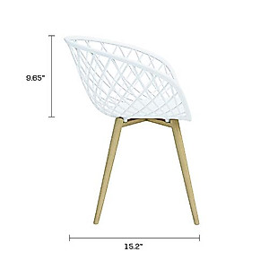 Jamesdar Kurv Mini Kids Chair, Set of 2, White/Natural