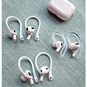 A-Focus 【 Anti-Slip Kit 】 for AirPods Pro 2 and Pro, Ergonomic 360 Degrees Rotation Adjustable Ear Hooks & Strap Non Slip Sport Wing Holder Compatible with New AirPods 3 2 & 1 [6 in 1] Black White