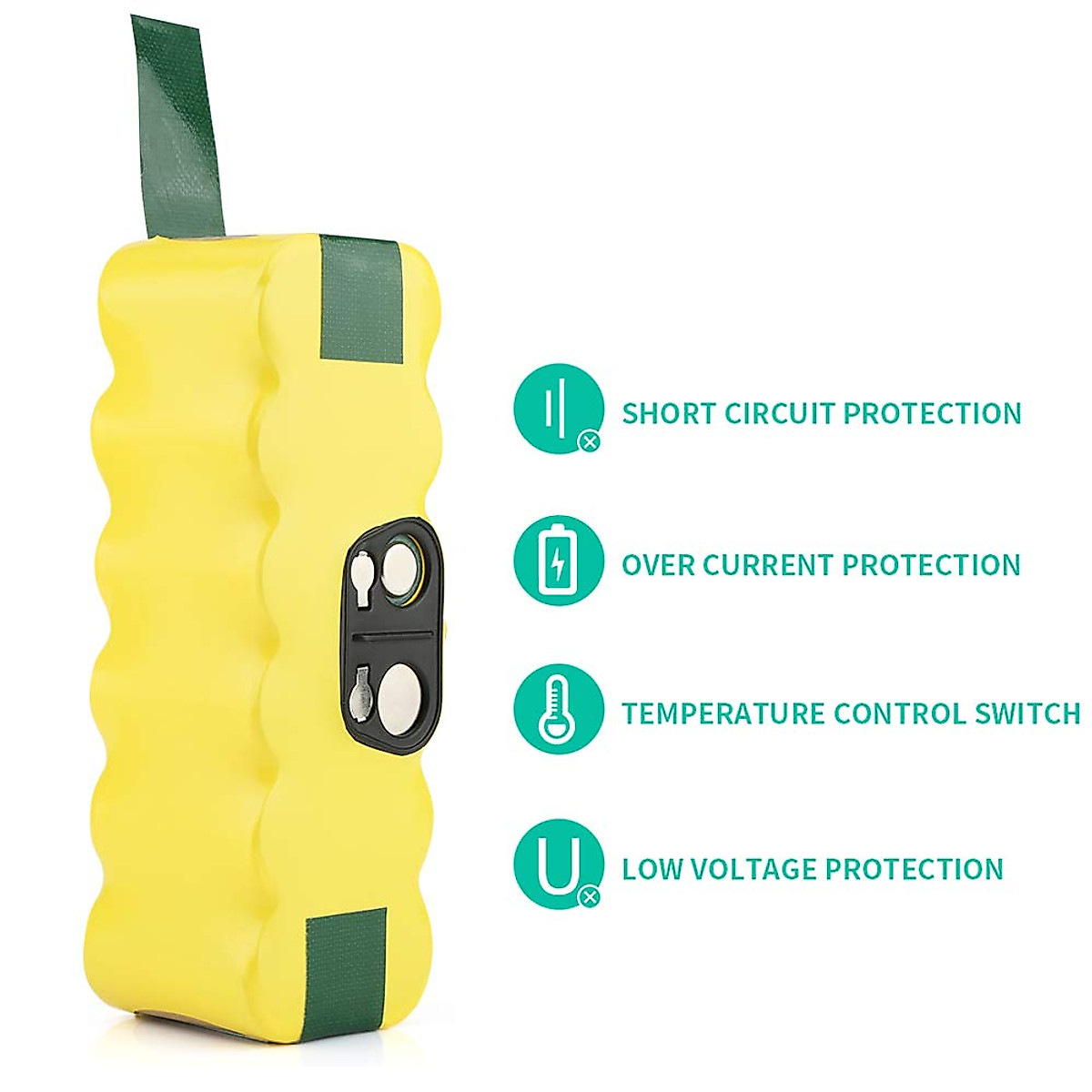 BAKTH 14.4V 3000mAh NI-MH Battery for iRobot Roomba 500 510 520 530 532 535 540 545 550 552 555 560 562 570 580 581 582 585 595 600 610 620 630 631 650 660 700 760 770 780 790 800 870 880 R3