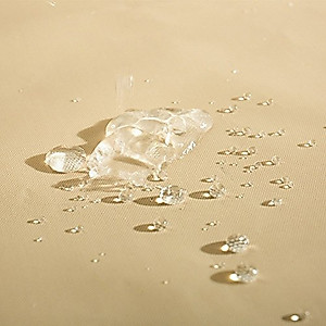 uHousDeco Patio Weatherproof Market Umbrella Cover with Zipper, Water Resistance, Outdoor Weatherproof, Beige Color