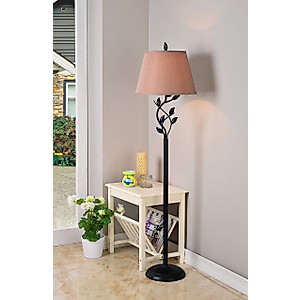 Kenroy Home 32240ORB Ashlen Floor Lamp with Oil Rubbed Bronze Finish, Rustic Style, 58.75" Height, 15" Width, 15" Depth