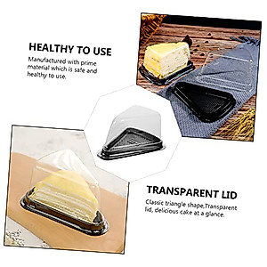 ULTECHNOVO 100 Pcs Boxes Cheesecake Box Muffin Cake Slice Holder Dome Cake Carrier Containers with Lids Mini Cupcake Container Plastic Cake Containers Pie Dessert With Cover Makeup 100pcs