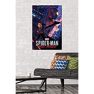 Trends International Marvel's Spider-Man: Miles Morales - Pose Wall Poster, 22.375" x 34", Unframed Version