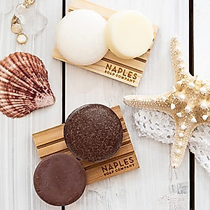 Naples Soap Company, Protein Enriched, 50-75 Use, Solid Hair Conditioner Bar, Eco-Friendly Haircare, Helps Ensure Vibrant, Healthy Hair, All Hair Types, Moroccan Oil, 1oz