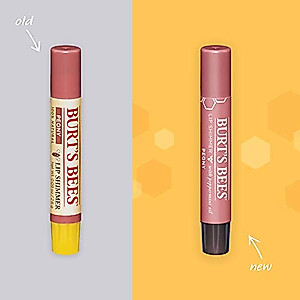Burt's Bees Lip Balm Easter Basket Stuffers, Moisturizing Lip Shimmer for Women, With Vitamin E & Coconut Oil, 100% Natural, Peony, 0.09 Ounce (4 Pack)