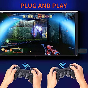 Retro Video Game Console, Wireless Handheld Game Console, Ombsyej 10000+ Classic Game, 2.4G Wireless Controllers, 7 Emulator Consoles, HDMI Output TV Video, Ideal Gift for Kids and Adults, 64G