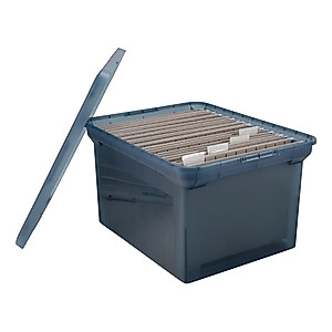 Office Depot® Brand File Tote, 35 Qt, Letter/Legal Size, 10-13/16"H x 13-5/8"W x 18"D, Copen Blue