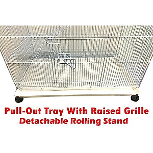 55" Extra Large 5 Levels 3/8-Inch Tight Spacing Ferret Chinchilla Sugar Glider Rats Mice Wire Cage for Small Animal