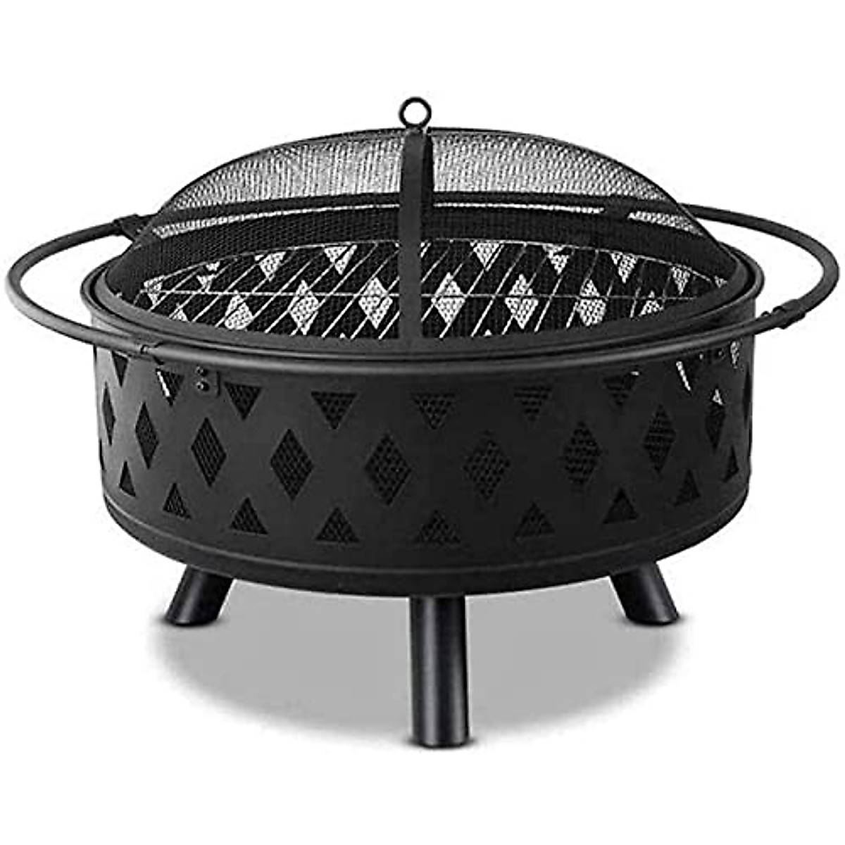LEAYAN Garden Fire Pit Portable Grill Barbecue Rack Wood Burning Fire Pit Backyard with Cooking Grill,Fire Pit Multifunctional Barbecue Rack Indoor Winter Charcoal Heater for Camping Backyard